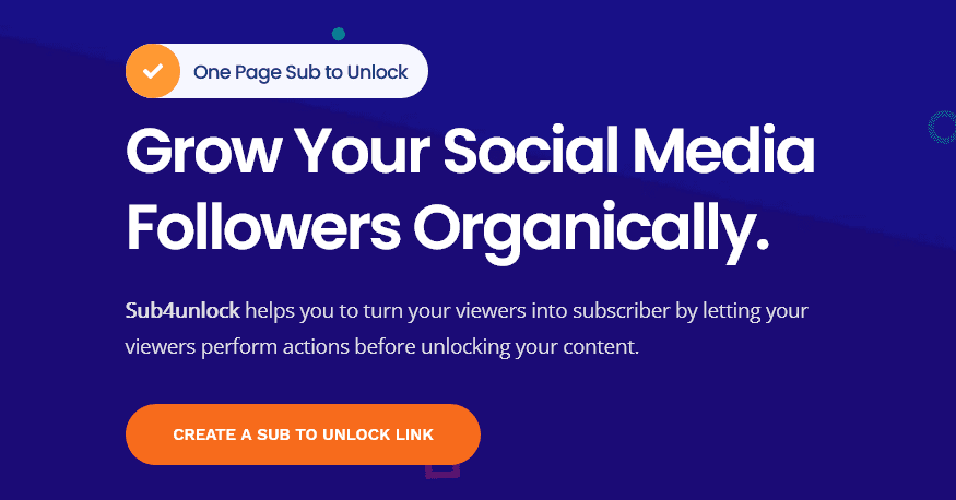 Sub4unlock.io - One Page Sub to Unlock Link Shortner